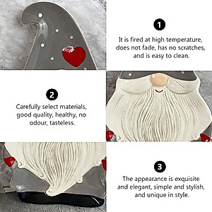 NUOBESTY Gnome Shaped Platter Snack Appetizer Trays Dessert Serving Dishes Holiday Food Serving Platter Candy Nut Dish Container Christmas Party Favors