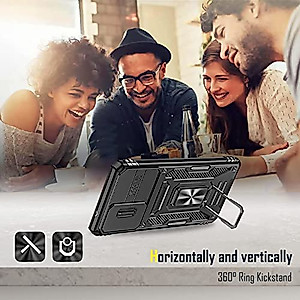 Samsung Galaxy S23 Plus 5G Case: Military Grade Drop Proof, Slide Camera Cover, Kickstand & 2x Screen Protector