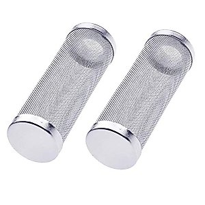 Quickun Stainless Steel Aquarium Flow Fish Filter Guard Net Shrimp Safe Inlet Inflow Protect Basket Mesh Media 16mm, 2Pcs