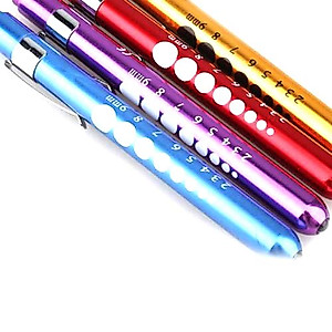 Move on Medical Penlight Pocket Pen Flashlight Emergency Relief Replaceable Battery Reusable Suitable for Surgeons, Nurses, Multicolor