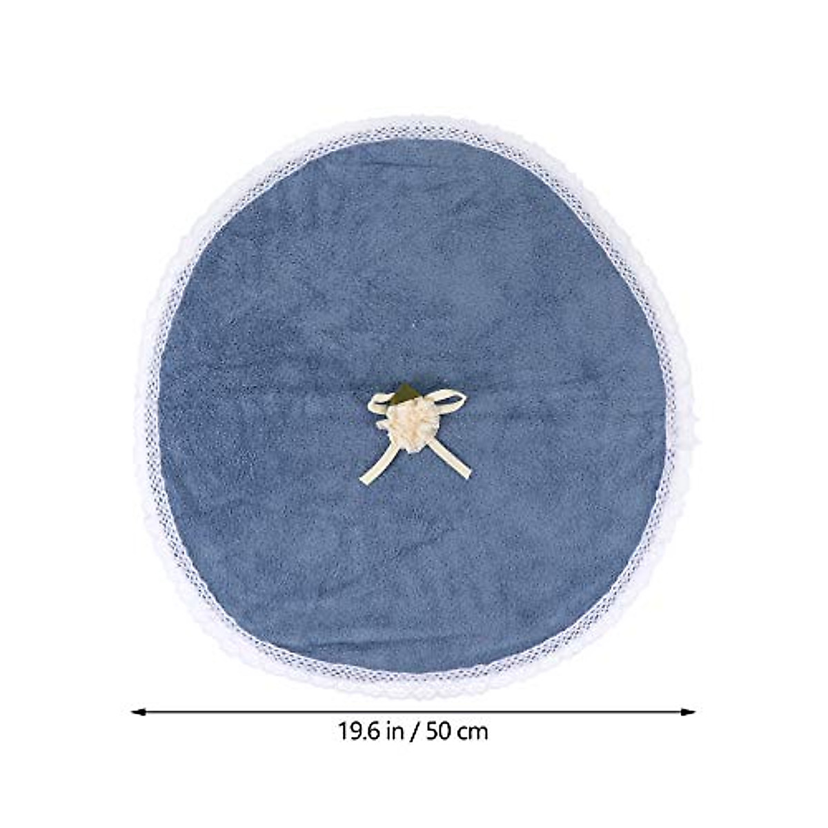 Hemoton Soft Hanging Hand Towel Bathroom Hand Towels with Hanging Loops Microfiber Lace Hand Towels Soft Absorbent Kitchen Hand Towels Hanging Blue