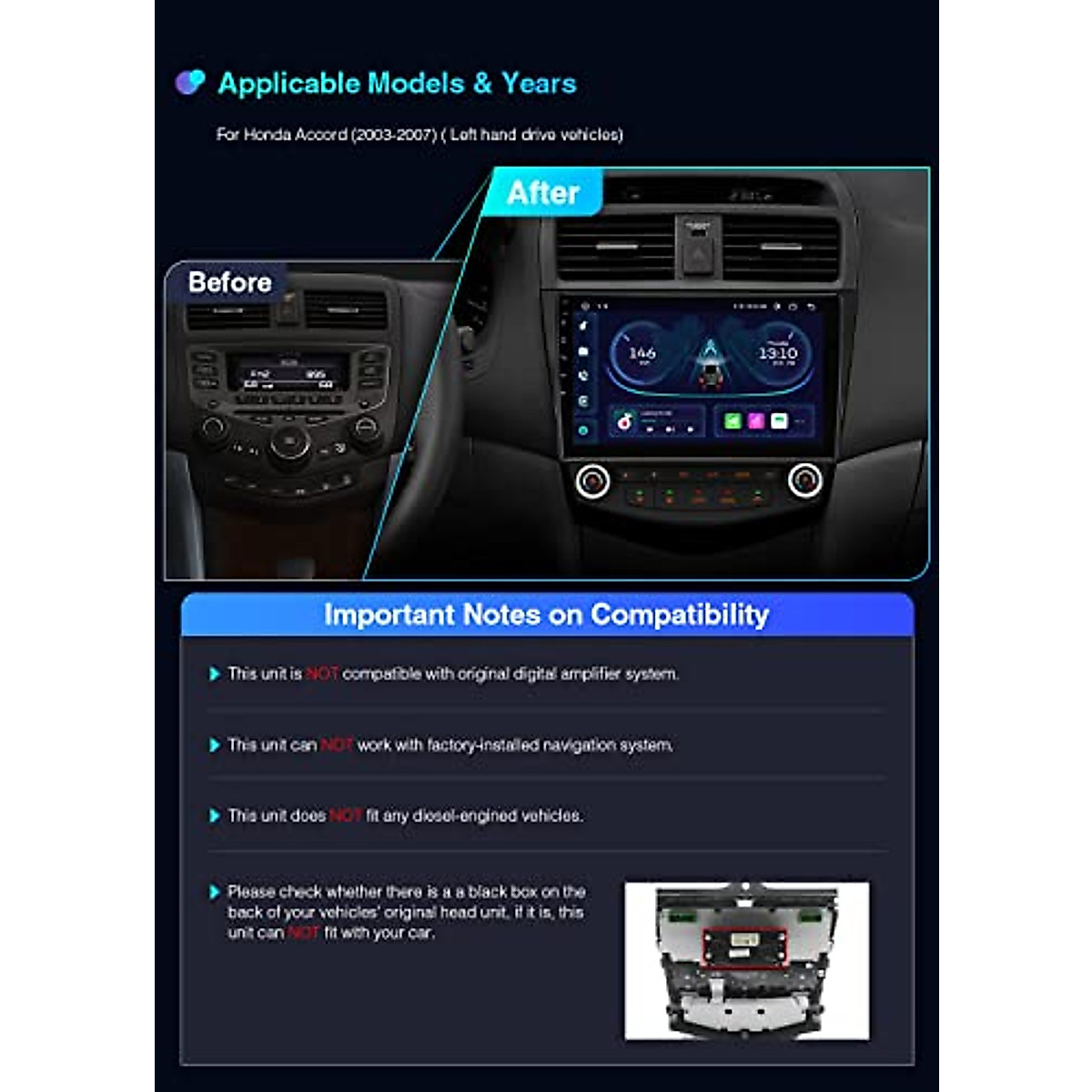 XTRONS Android 12 Car Stereo Radio Player 10.1 Inch IPS Touch Screen GPS Navigation Built-in DSP Car Play Android Auto Bluetooth Head Unit Supports Backup Camera WiFi OBD2 DVR TPMS for Honda Accord