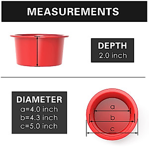 SILIVO 4 inch Cake Pans (6 Pack) - Silicone Mini Smash Cake Pans, Nonstick Small Cake Pans for Smash Cake,Muffin and Egg Bites