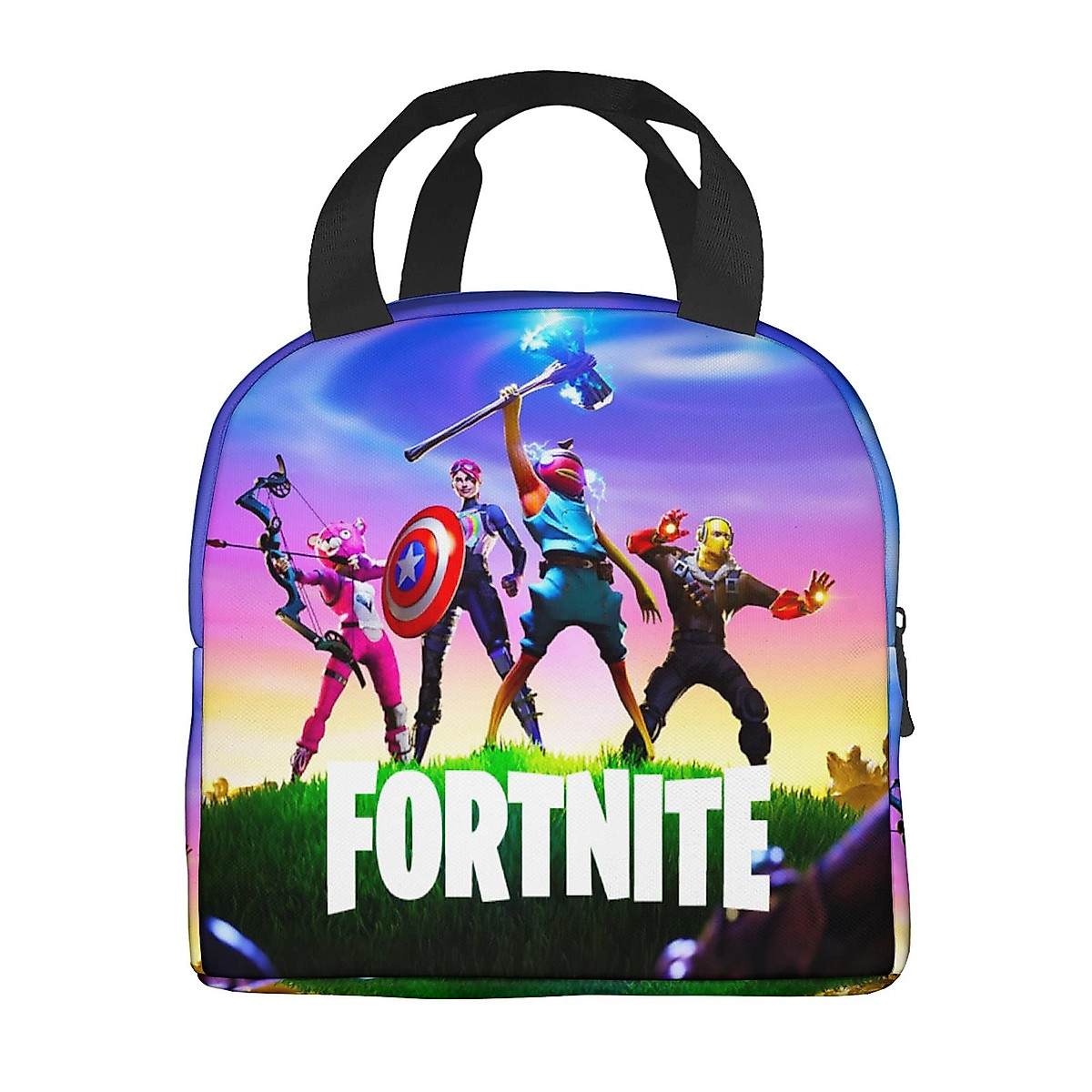 Xmednwp Cartoon Lunch Box Anime Lunch Bag Reusable Insulated Large Capacity Lunch Bag for Boys Girls School Gift