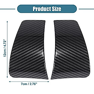 X AUTOHAUX 1 Pair Safety Belt Button Cover Trim for Dodge Challenger 2015-2021 Carbon Fiber Pattern Black Decoration Sticker