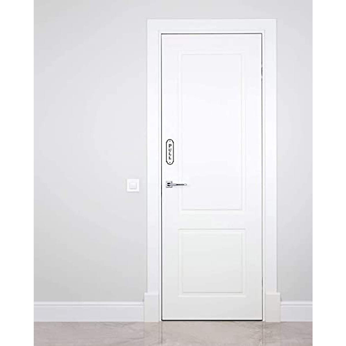 AuldHome Push Pull Door Signs (Set of 2); Cast Iron Farmhouse Style Vertical Signs for Home and Business