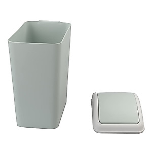 Kekow 4.5 Gallon Small Plastic Trash Can, Swing Lid Waste Can, Blue