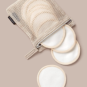 Paula's Choice Reusable Makeup Remover Pads, Eco-Friendly Cotton & Bamboo Rounds for Toner & Exfoliants, Includes Washable Bag for Laundry & Storage, 10 Count