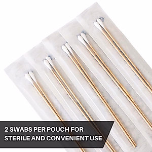 200 Sterile Cotton Tipped Applicators 6’’ - Long 6 inch Wooden Medical Cotton Tip Applicator Swabsticks with Shaft and Soft Swabs for Location Application, Cleaning, Crafts and More