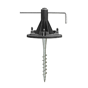 GAMA SONIC GS-3 EZ Ground Anchoring Kit for Single Head Lamp Posts, Black