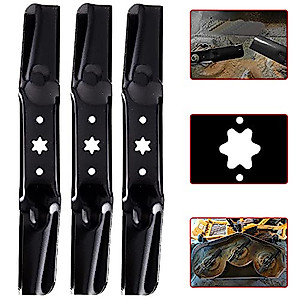 ELITEWILL 3 Pack Lawn Mower Blades 2-in-1 Fit for Cub Cadet/MTD 742-05052A / 942-05052A,RZT-L50 S50 XT1 XT2 LT50 GT50 Lawn Tractor 50" Rotary Deck - Blades Have to Be Sharpened