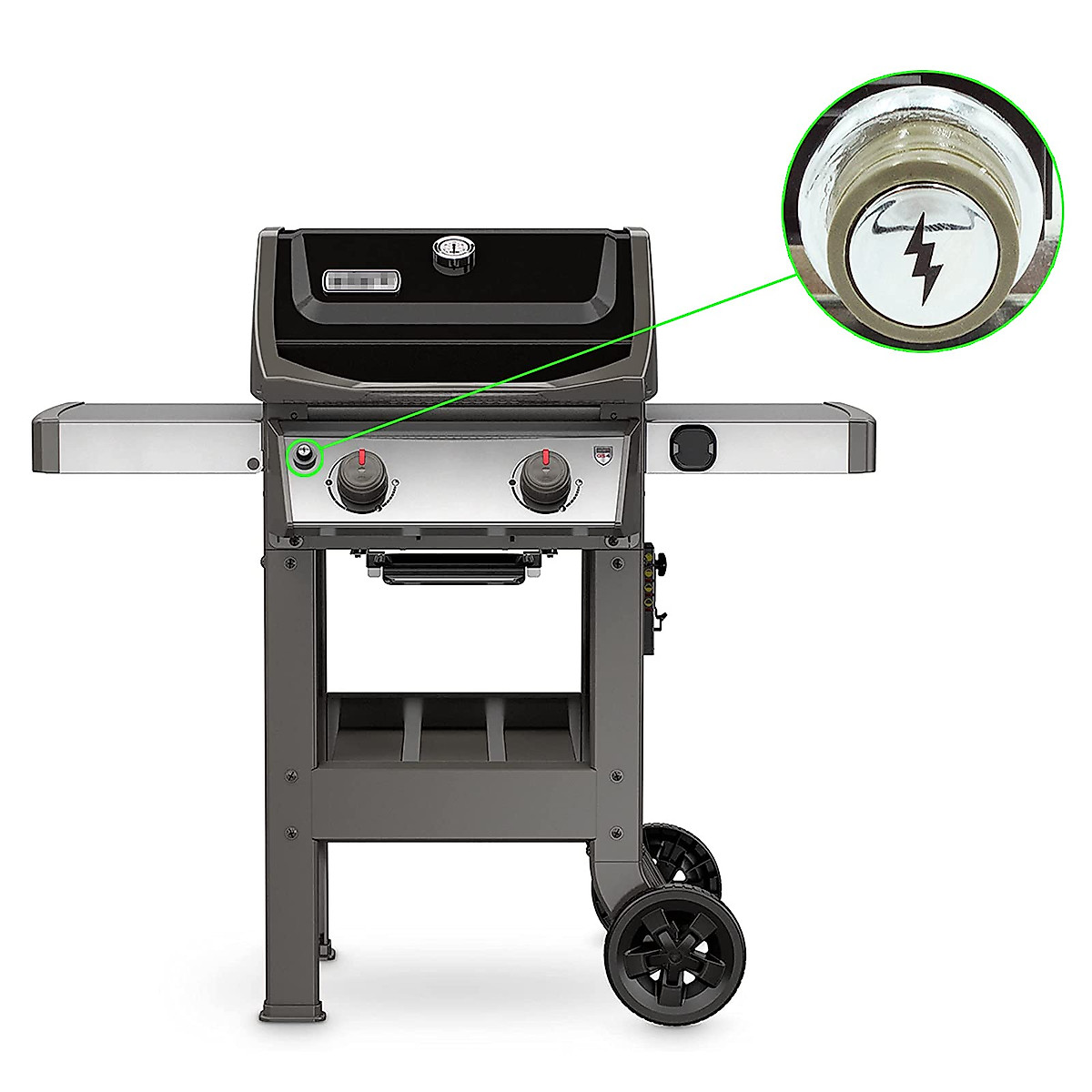 MENSI Replacement Electronic Battery Igniter Kit for Weber Spirit 200/300 and Weber Genesis 200/300 Propane Grill (91360 Igniter Kit for Weber Spirit 200/300)