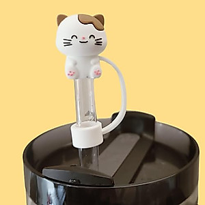 Stanley straw covers for Stanley Cup, 9 Piece Heart Straw Topper Compatible with 30&40 Oz Tumbler with Handle,10mm 0.4in Dust-Proof Reusable Stanley cup toppers