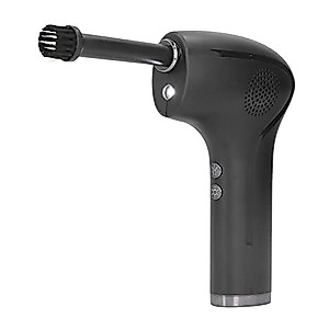 Demeras Electric Dust Blower, 2 Speed Adjustment Easy Operation High Efficiency Portable Air Duster Comfortable Grip with 2 Wind Nozzles for Home