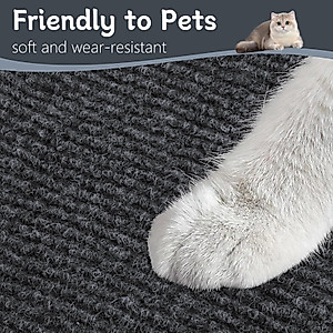 Fixmend Cat Scratching Mat, 78.7"x15.8" Trimmable Self-Aadhesive Cat Scratch Carpet, Pad Replacement for Couch Furniture Protector, Cat Tree Shelves, Scratching Posts (Dark Grey)