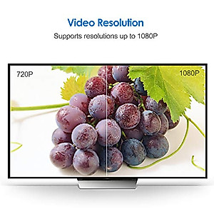 Rankie HDMI to VGA (Male to Male) Cable, Compatible with Computer, Desktop, Laptop, PC, Monitor, Projector, HDTV and More (6 Feet)