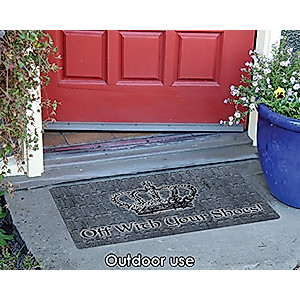 Toland Home Garden 800400 Off with Your Shoes! Funny Door Mat 18x30 Inch Queen Outdoor Doormat for Entryway Indoor Entrance