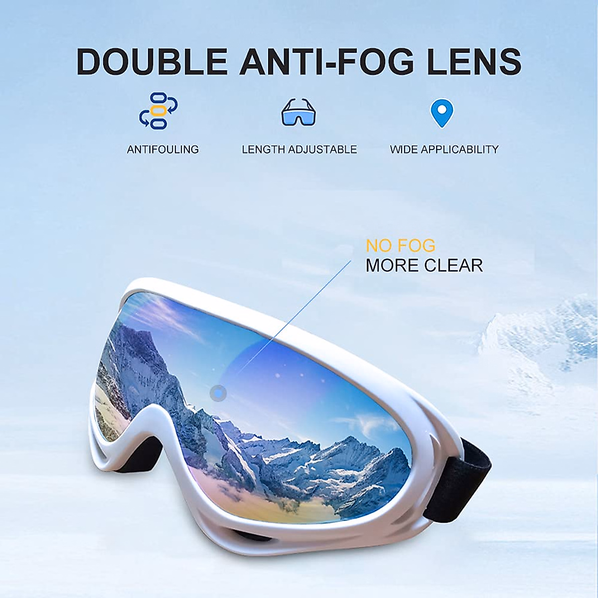 Histure Ski Snowboard Goggles UV Protection Anti Fog Snow Goggles for Men Women Youth