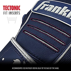 Franklin Sports MLB CFX Pro Batting Gloves Pearl/Navy Youth Medium