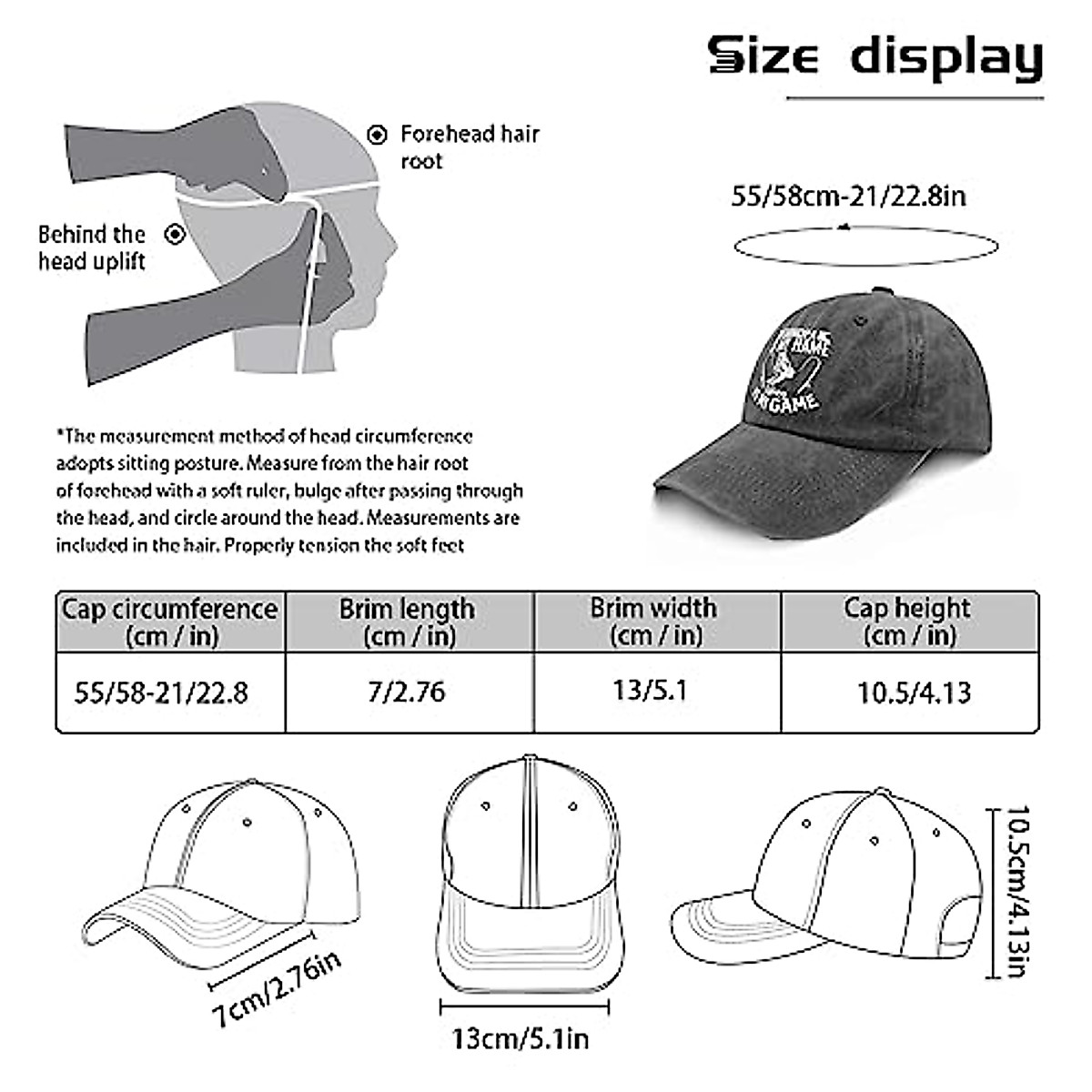 Pole Sun hat Baseball hat for Women Pigment Black Mens Hats Gifts for Her Outdoor Caps