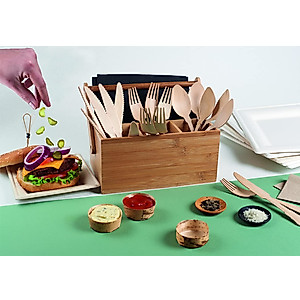 PacknWood 209BBPING - “Ping Compostable Bamboo Round Plate - Round Palm Leaf Plates - Biodegradable, Eco-Friendly, Disposable Dish Plates - (.50 oz - : 2.3") - (144 per case)