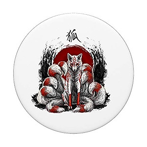 Japanese Nine Tailed Fox Kitsune PopSockets PopGrip: Swappable Grip for Phones & Tablets