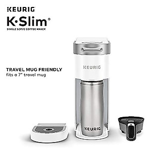Keurig K- Slim Single Serve K-Cup Pod Coffee Maker, Multistream Technology, White