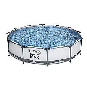 Bestway 56417 Steel Pro Above Ground, 12ft x 30 Inch | Frame Swimming Pool with Filter Pump