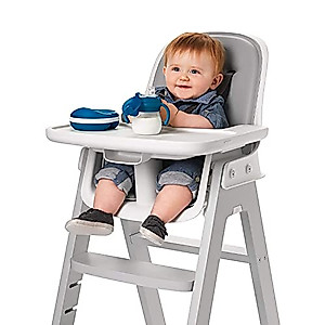 OXO Tot Transitions Soft Spout Sippy Cup with Removable Handles, Navy, 6 Ounce (2 Pack)