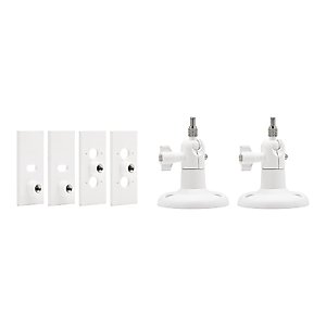 Holicfun Indoor Outdoor Adjustable Wall Mount for Ring Cameras (2-Pack, White)