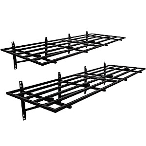 SGOLAN Garage Wall Shelving, 2-Pack Heavy Duty Floating Storage Racks, 2x6ft Wall Shelving System Shelf 1600 lbs Load Capacity Suitable for Garage Storage, Shed, Shop