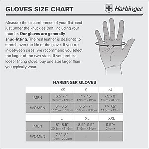 Harbinger Women's Power Gloves for Weightlifting, Training, Fitness, and Gym Workouts with StretchBack Comfort Black Medium
