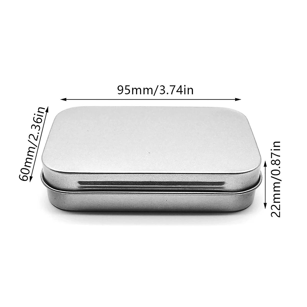CYISONAL 4 Pcs Metal Hinged Tin Box Container Mini Portable Small Storage Container Kit with Lid for Home Storage,3.9x2.3x1.1 Inch
