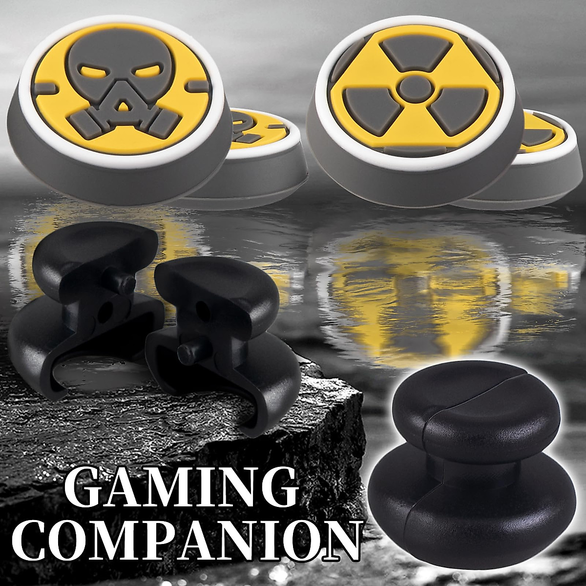 PlayRealm NO Falling Off Thumbstick Extender x 2 & Thumb Grip x 4 for Xbox Series & Xbox one Controller(Paw Purple)