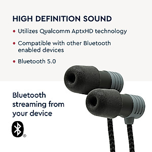 TV HearGear - Bluetooth Wireless TV Streamer with High-Definition Earphones - Stream TV, Music & Calls - 30-Foot Range, 8+ Hour Battery Life, Rechargeable