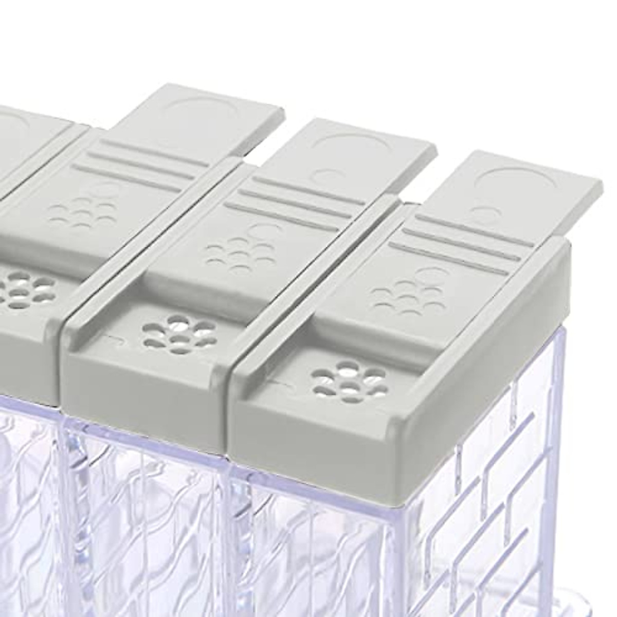 Jucaifu 6 Pcs Spice Shaker Jars, Salt and Pepper Shakers, Plastic Spice Dispenser, Salt Shakers, Seasoning Shaker Box, Condiment Set, spice containers (White)