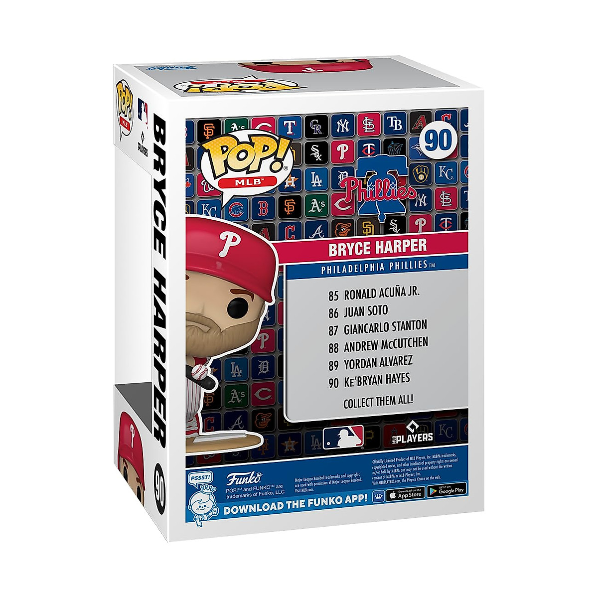 Funko POP! MLB: Phillies - Bryce Harper - Collectable Vinyl Figure - Gift Idea - Official Merchandise - for Kids & Adults - Sports Fans - Model Figure for Collectors and Display