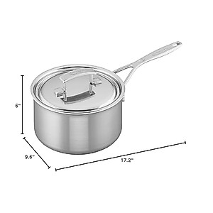 Demeyere Industry 5-Ply 3-qt Stainless Steel Saucepan