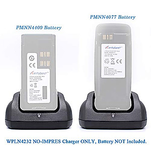 WPLN4232 NO-IMPRES Single Unit Charger Compatible for Motorola XPR7550 XPR6550 XPR6350 XPR3500 XPR3300e XPR7350e XPR7550e XPR7580e APX4000 APX1000 XiR P8268 Radio WPLN4226 WPLN4226A