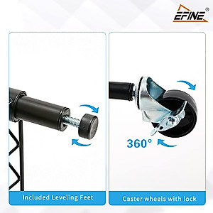 EFINE 5-Shelf Shelving Units and Storage on Wheels with Shelf Liners Set of 5, NSF Certified, Adjustable Carbon Steel Wire Rack for Garage, Kitchen, Office(63H X 30W X 14D)