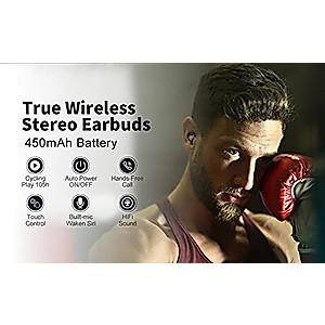 L LINPA WORLD Wireless Earbuds Super Portable True Wireless Stereo Headphones in Ear Deep Bass Built in Mic IPX6 Waterproof with Charging Case (Only 50g) 40H Playtime for Workout Running (Dark Gray)
