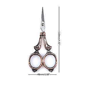 yueton Vintage European Style Needlework Embroidery Scissors (Copper)