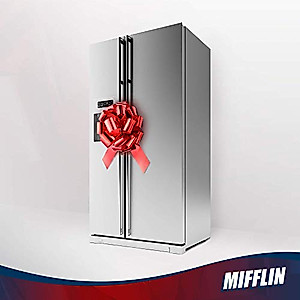 MIFFLIN-USA Big Car Bow (Shiny Red, 18 inch) Gift Bow, Giant Bow for Car, Birthday Bow, Huge Car Bow, Car Bows, Big Red Bow, Bow for Gifts, Christmas Bow for Cars, Gift Wrapping, Big Gift Bow