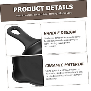 3pcs Ceramic Bakeware Salad Storage Plate Salad Ceramic Bowl Egg Pan Baking Supply Baking Breakfast Pan Fruit Storage Bowl Skillet Handle Baking Bowl Baking Ceramic Dish Baking Pan