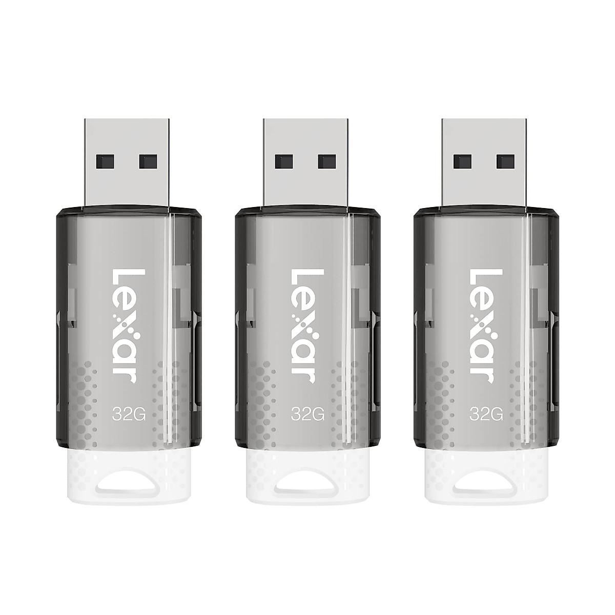 Lexar® JumpDrive® S60 USB 2.0 Flash Drives, 32GB, Black, Pack Of 3 Flash Drives, LJDS60-32GB3NNU