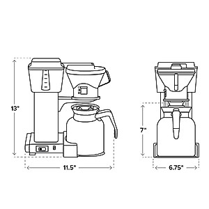Technivorm Moccamaster 79212 KBTS Coffee Brewer, 32 oz, Polished Silver