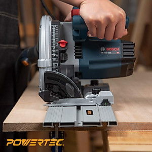 POWERTEC 71573 55” Track Saw Guide Rail Joining Set for Bosch Track Saws | Includes (2) Aluminium Extruded Guided Rails and (1) Guide Rail Connectors for Woodworking Projects
