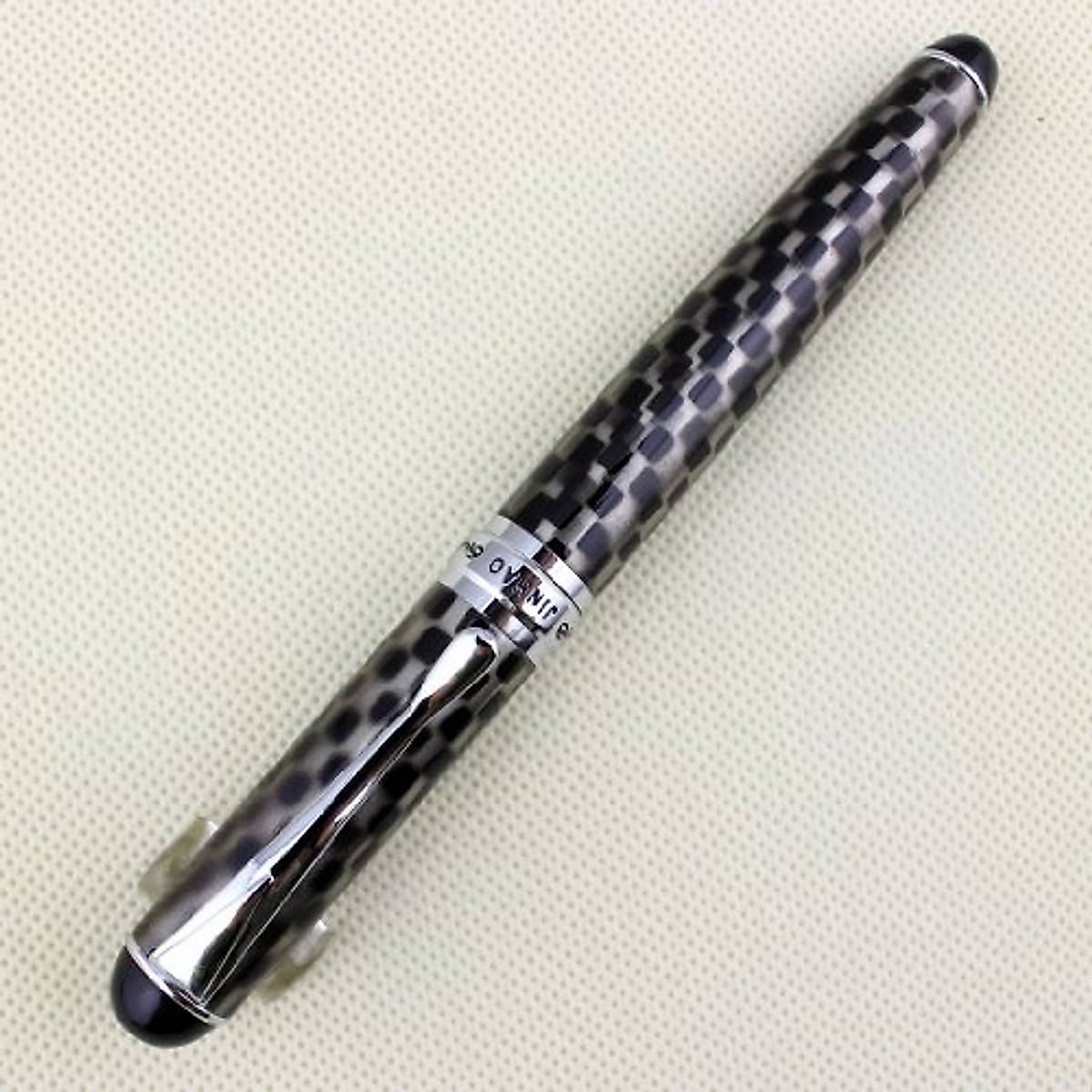 Gullor Advanced Executive Rollerball Pen Jinhao 750 Black & Silver Square Pattern Pen