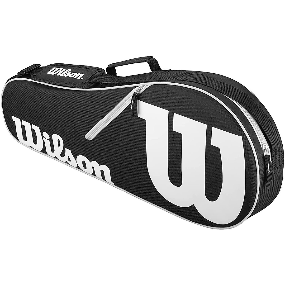 Wilson Advantage II Triple Tennis Racket Bag - Black/White, Holds up to 3 Rackets
