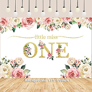 Baby Girl 1st Birthday Decorations , Baby First Birthday Supplies for Girl,Including Balloon Boxes, Pink Gold Balloons Garland Arch Kit，Party Backdrop, High Chair Banner, Crown, Photo Banner